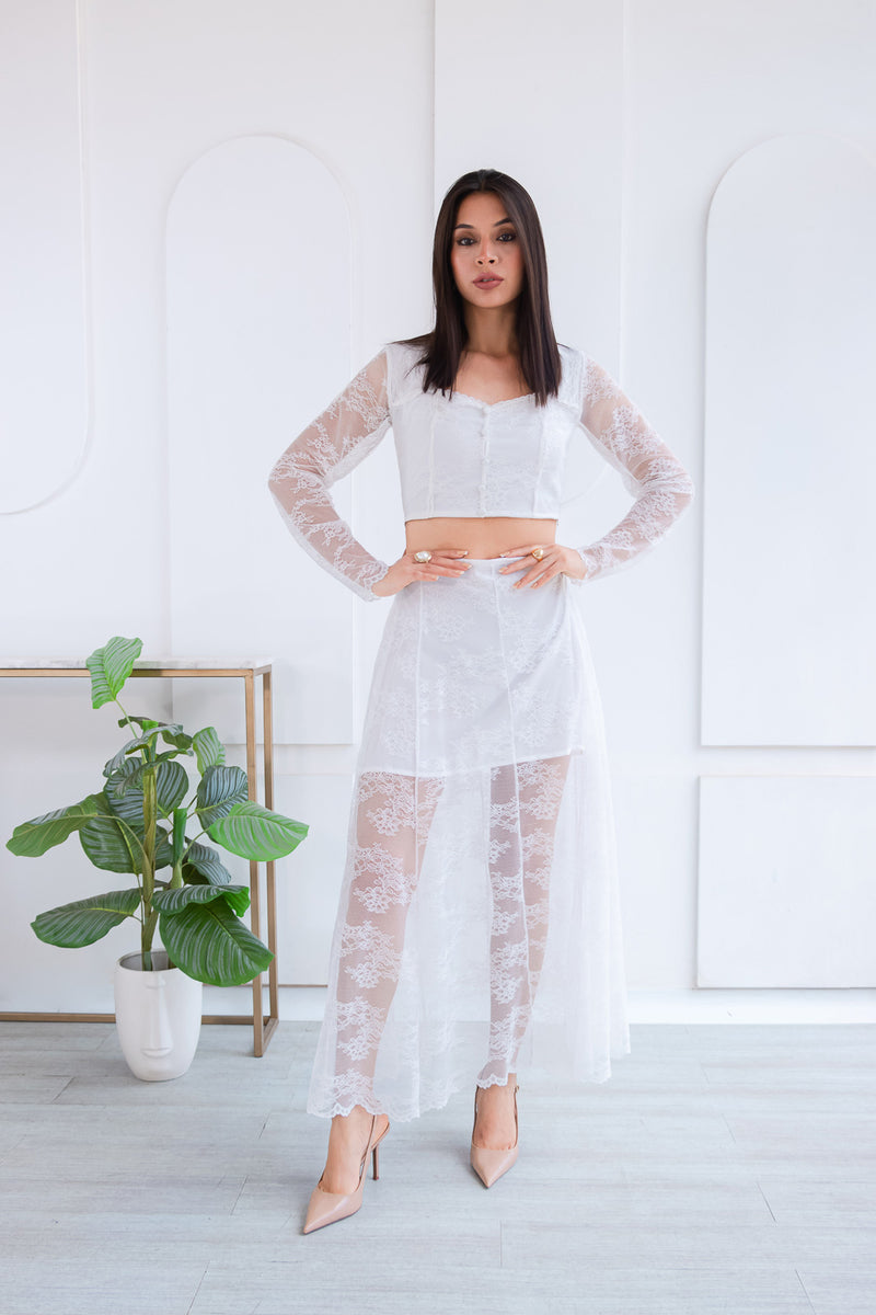 Set Blake - Encaje Blanco – Framashop